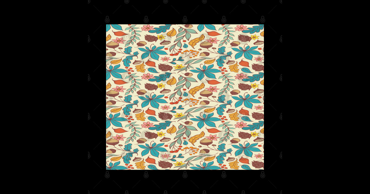 leaf and flower design - Leaf Pattern - Sticker | TeePublic