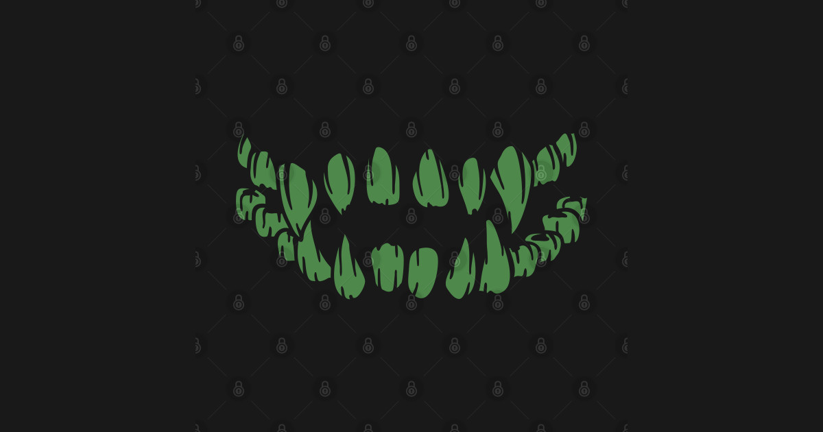 Grinning Monster Zombie, Skull Face - Fangs - T-Shirt | TeePublic