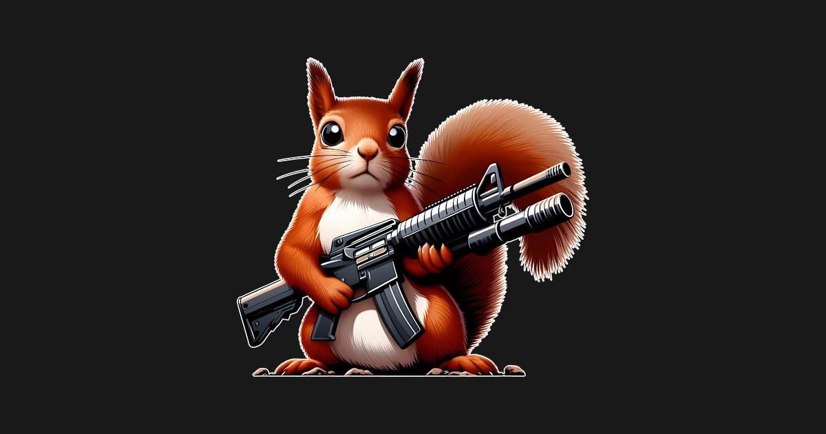 Tactical Squirrel - Squirrel - T-Shirt | TeePublic