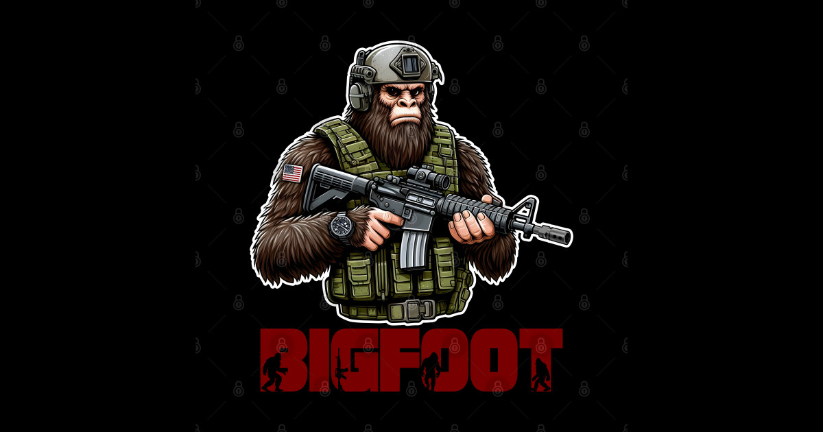 Tactical Bigfoot - Bigfoot - Sticker | TeePublic