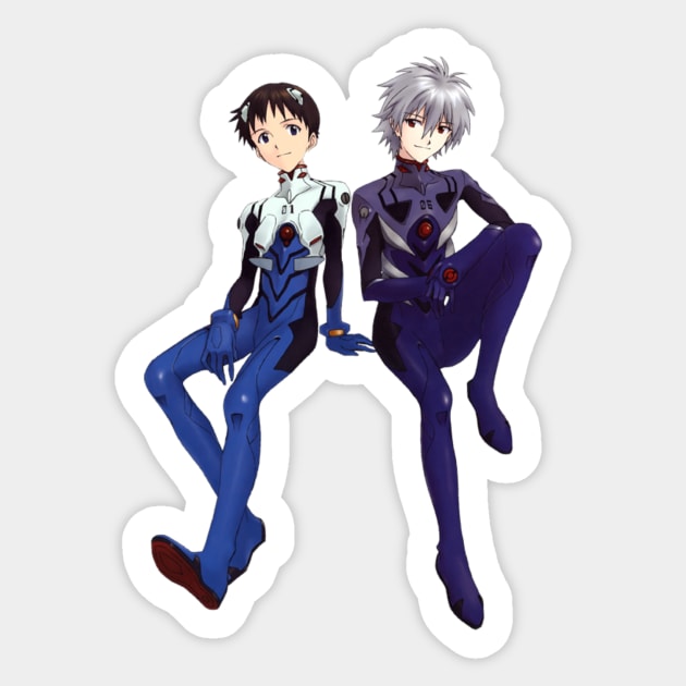 Shinji and Kaoru Plug Suits - Shinji - Sticker | TeePublic