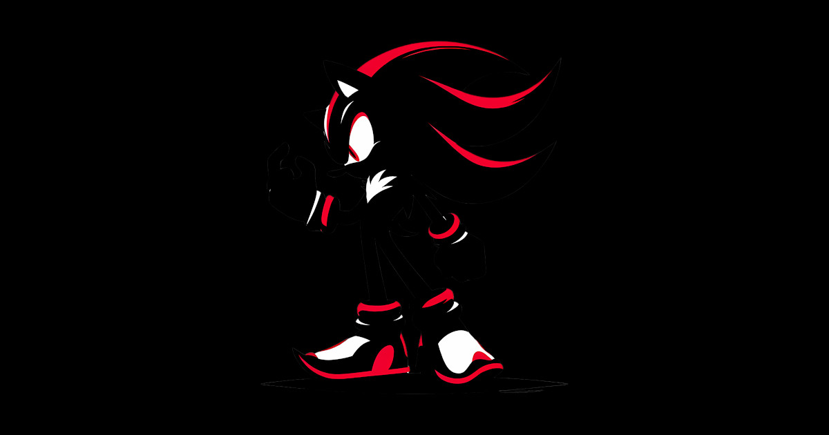 Shadow the Hedgehog Silhouette One - Shadow - Sticker | TeePublic