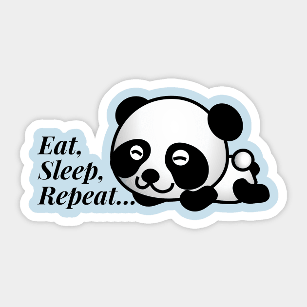 sleeping panda decal