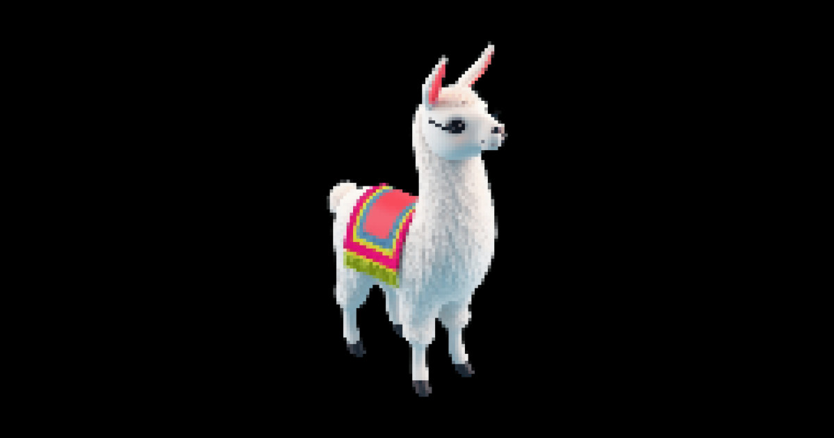 Pixel Art Llama - Llama - Sticker | TeePublic