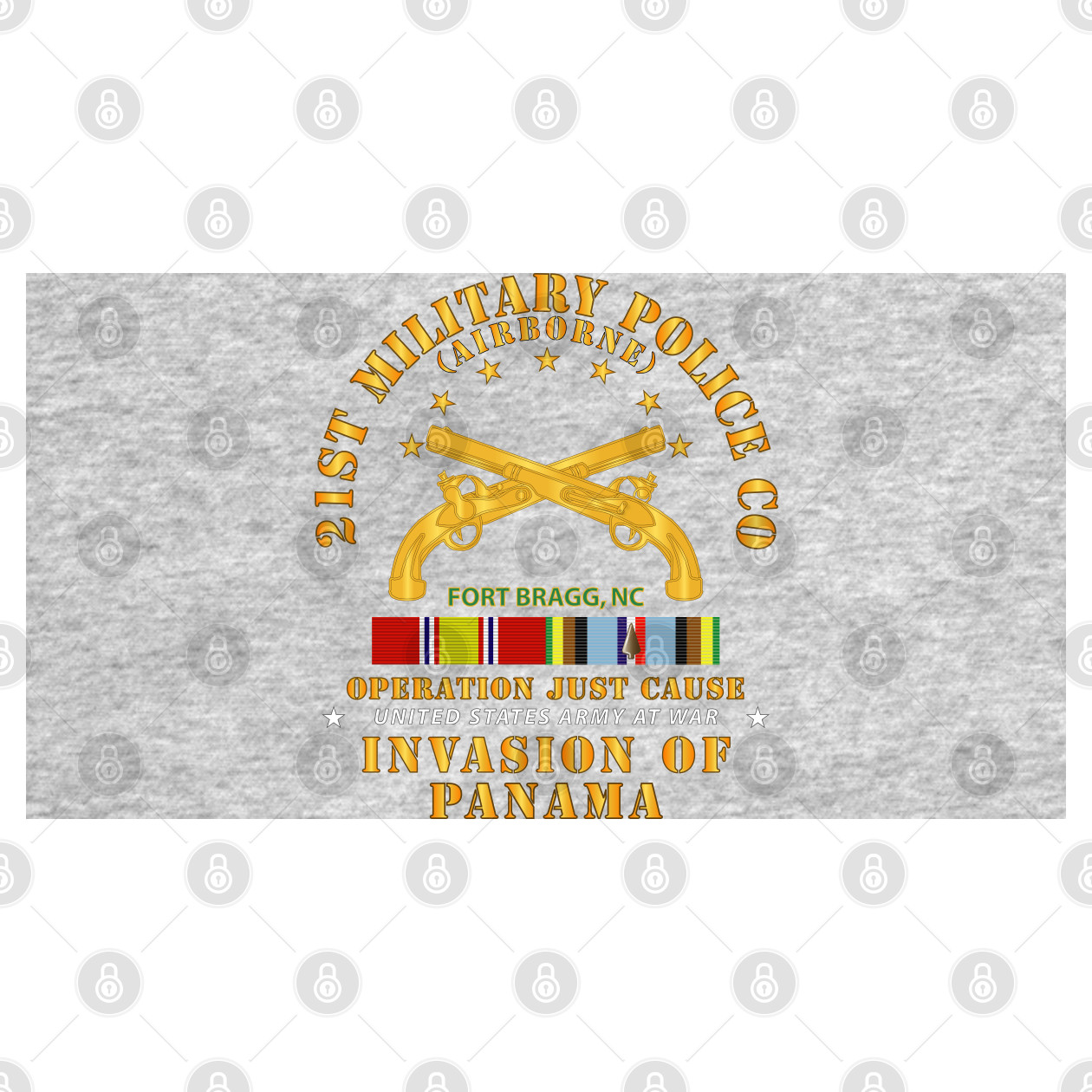 21st Military Police Co - Airborne - FBNC w Svc Ribbons - 21st Military ...