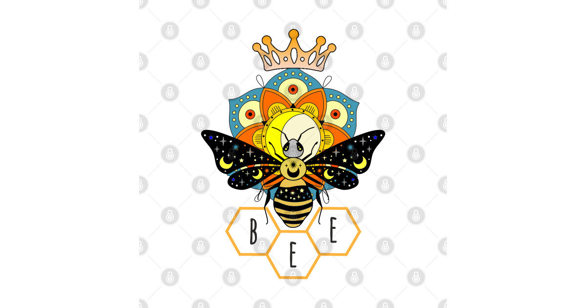 Queen bee ruler of nature - fun - whimsical - colorful - Queen Bee - T ...
