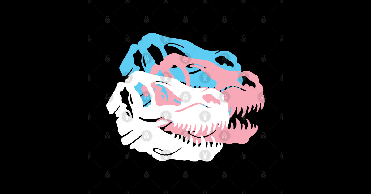 Trannosaurus Rex Seeing Triple - T Rex - Trans Flag - LGBTQIA - Trans ...