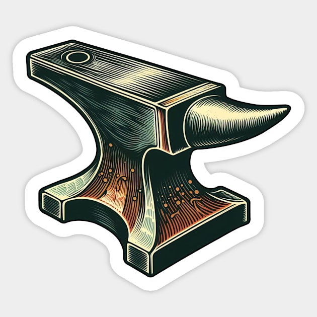 black anvil tattoo - Anvil - Sticker | TeePublic