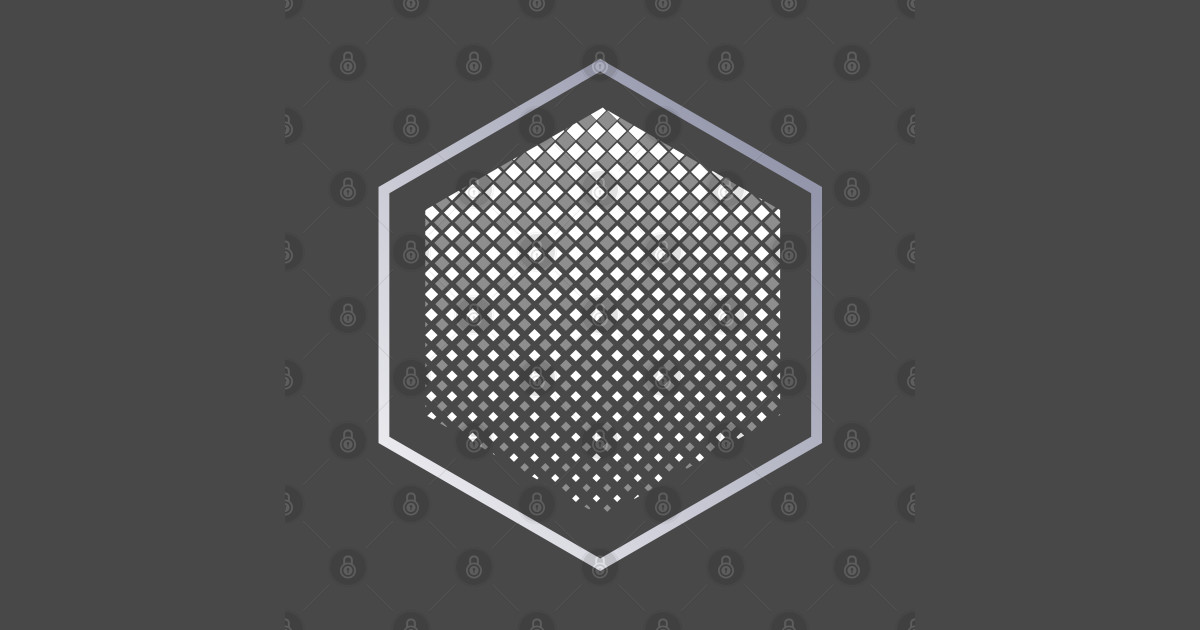 Pentagon texture gradient in white color - Geometrical Design - T-Shirt ...