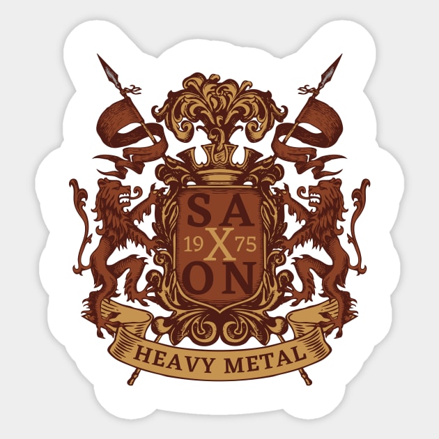vintage saxon logo - Saxon - Sticker | TeePublic