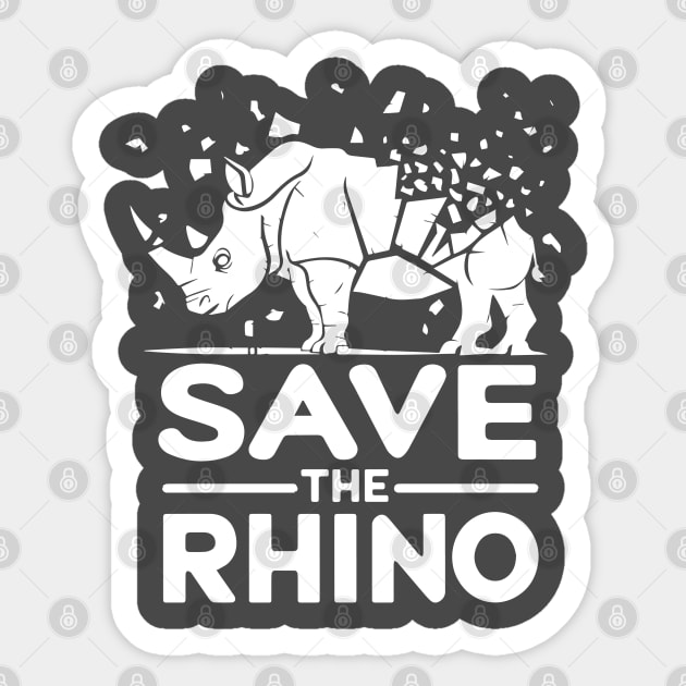 Save The Rhino Day – May - Save The Rhino - Sticker | TeePublic