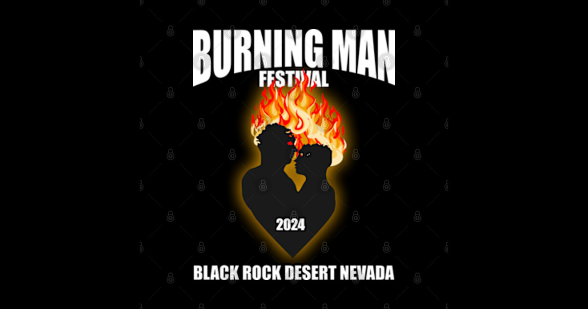 Burning Man Festival 2024 - Burning Man - Sticker | TeePublic