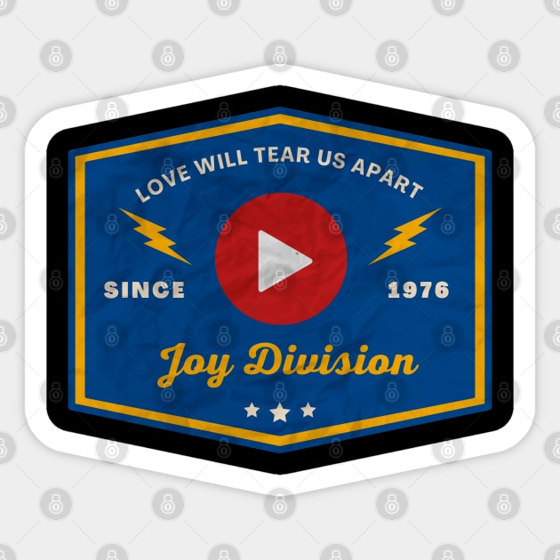 Joy Division // Play Button - Joy Division - Sticker | TeePublic