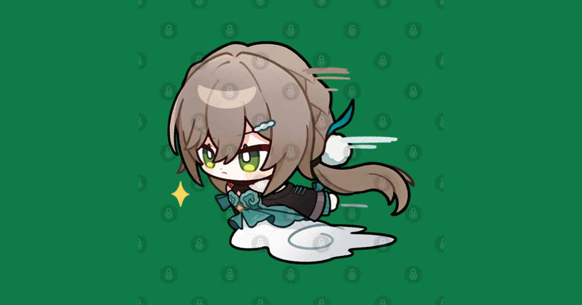 Honkai Star Rail Chibi Qingque - Honkai Star Rail - T-Shirt | TeePublic