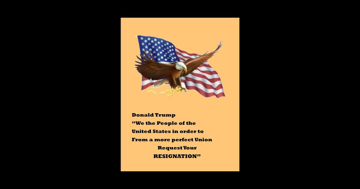 EAGLE FLAG RESIGNATION - Resignation - Sticker | TeePublic