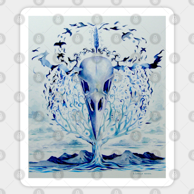 Raven & the Tree of Life - Raven - Sticker | TeePublic