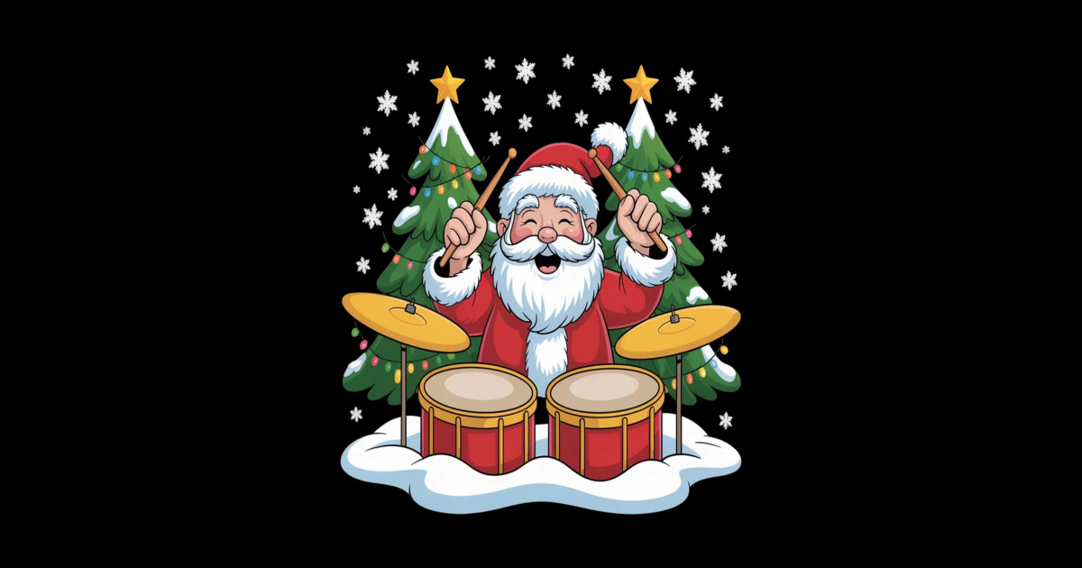 Rocking Santa Drummer Christmas - Rocking Santa Drummer Christmas ...