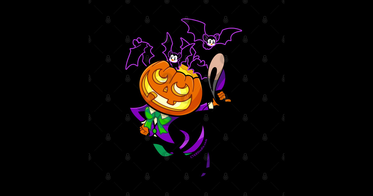Top Hat Pumpkin Dandy and Bats - Pumpkin Halloween - Sticker | TeePublic