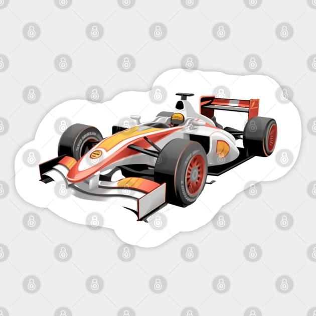 formula one racing car - Formula One Racing Car - Sticker | TeePublic