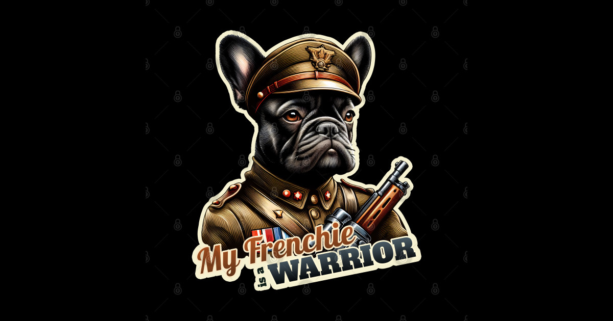 French Bulldog soldier - French Bulldog - Sticker | TeePublic