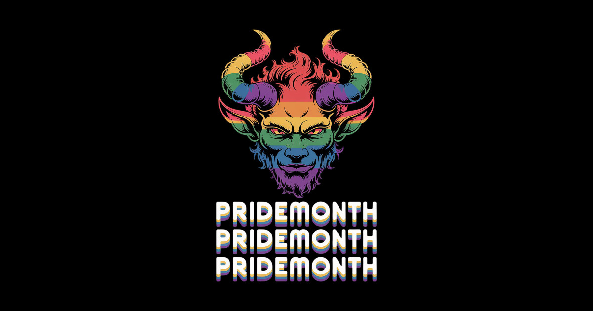Pride Month Demon - Pride Month Demon - Sticker | TeePublic