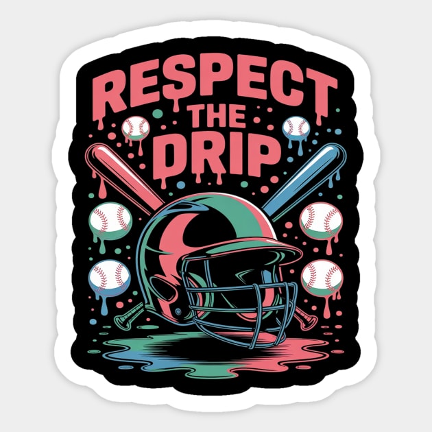 Respect The Drip Baseball Bat Ice Cream Drip - Respect The Drip ...