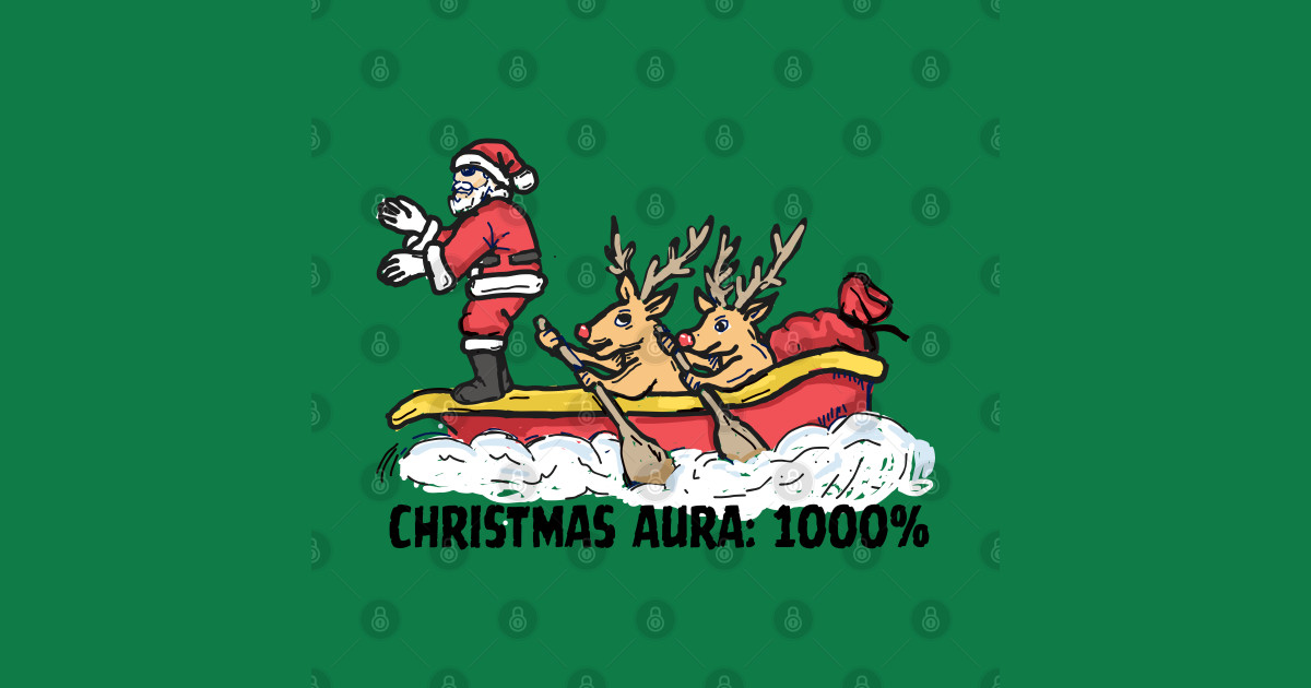 Aura Farming Santa - Aura Farming Santa - T-Shirt | TeePublic