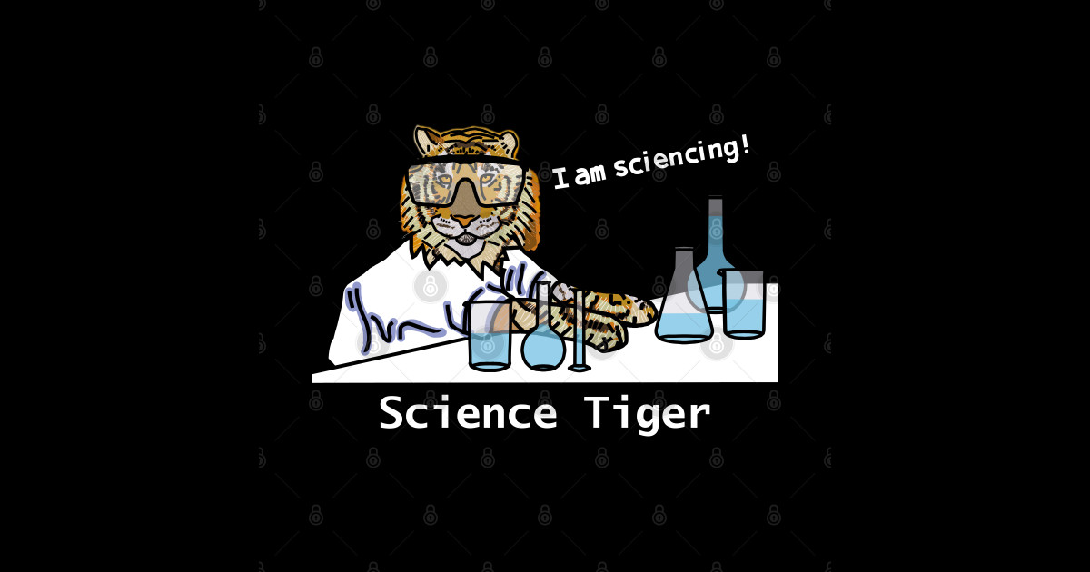 Science Tiger Pure Sci Fi - Cats - Magnet | TeePublic
