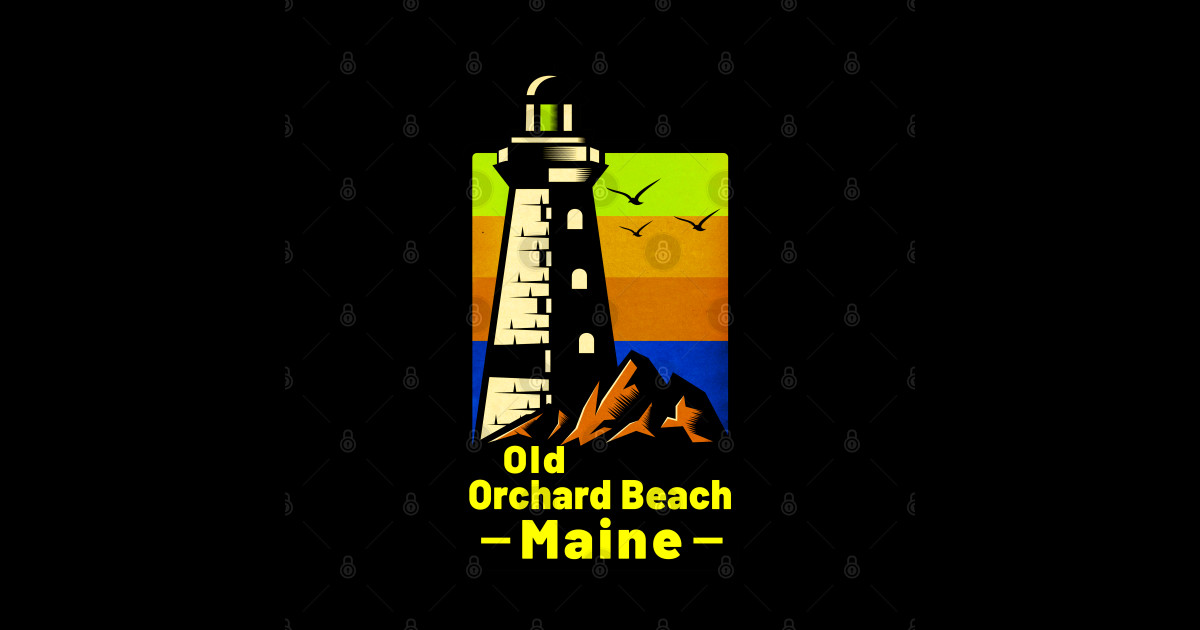 Old Orchard Beach Maine Sticker Decal 3.75" Lighthouse ME - Old Orchard ...