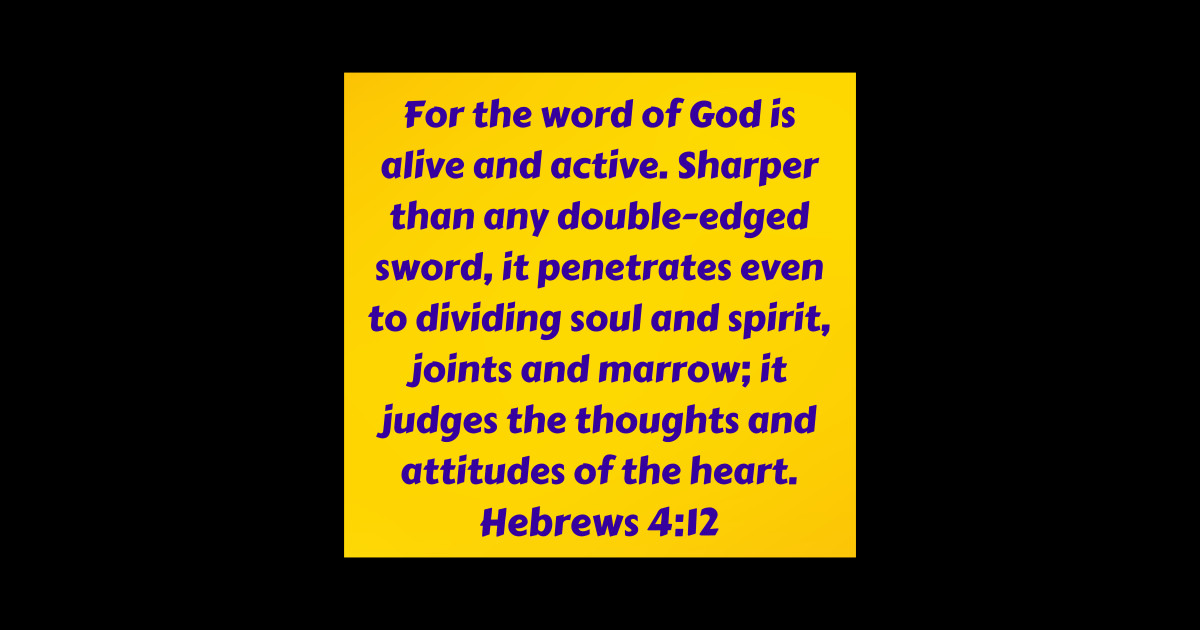 Bible Verse Hebrews 4:12 - Hebrews 4 12 - Sticker | TeePublic