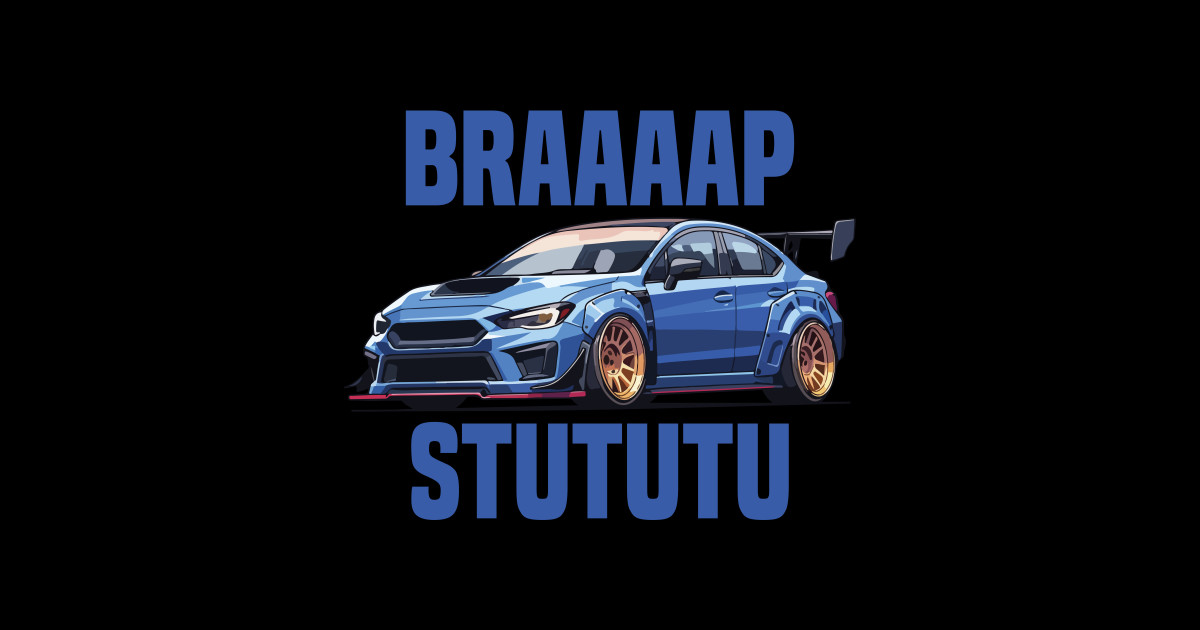Subaru WRX Car Art - Impreza STI Widebody Modified Car - Subaru Wrx ...