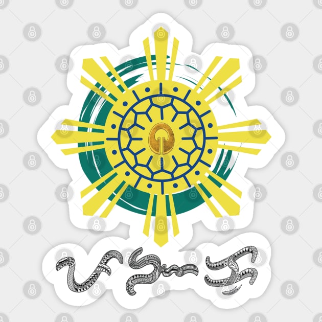 Philippine Sun with Ling-ling-O Amulet / Baybayin word Pangako (Promise ...