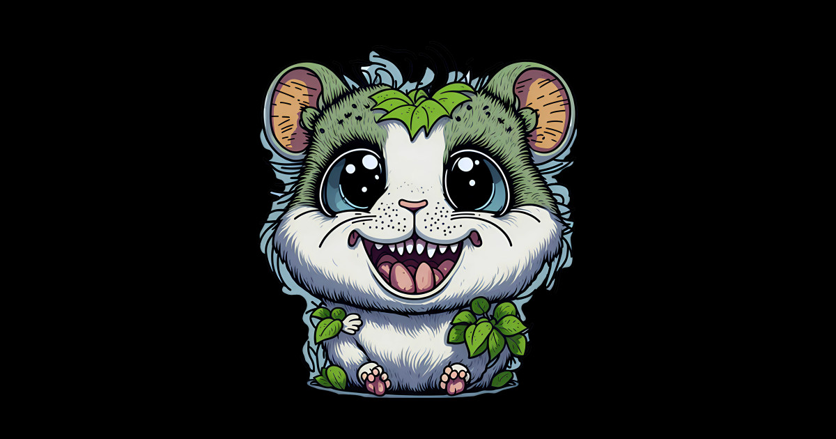 Kawaii Hamster Monster - Hamster - Sticker | TeePublic