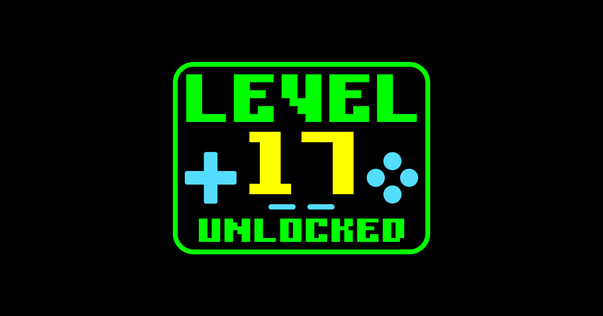 Level 17 Unlocked - Level 17 Unlocked - Sticker | TeePublic
