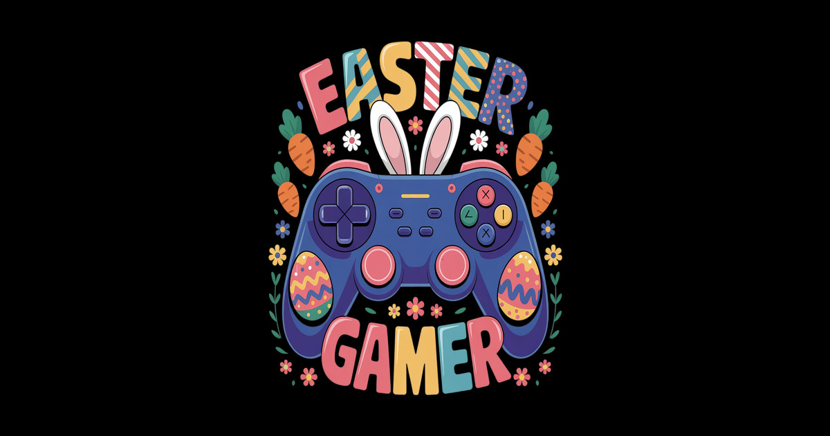 Easter Bunny Gaming Video Game Controller Gamer - Easter Bunny Gaming ...