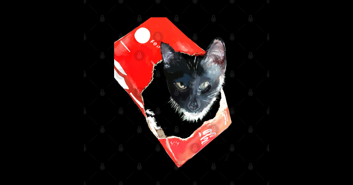 Cola Cat - Cat In A Box - Sticker | TeePublic