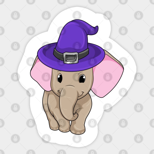Elephant as Wizard - Elephants - Sticker | TeePublic