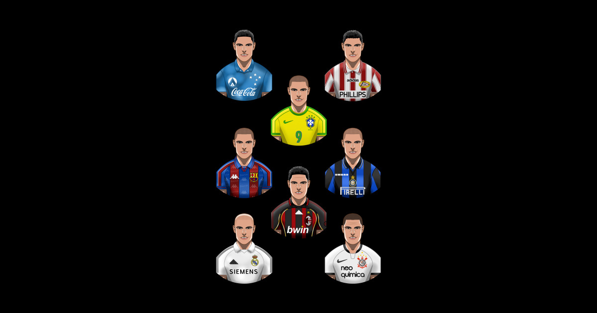 Ronaldo Nazario Career - Ronaldo - Sticker | TeePublic