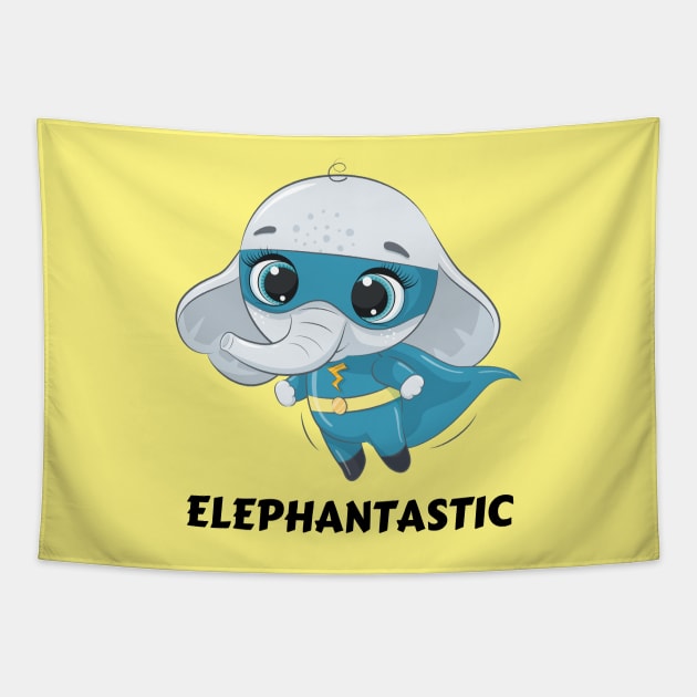 Elephantastic | Elephant Pun - Elephant Pun - Tapestry | TeePublic