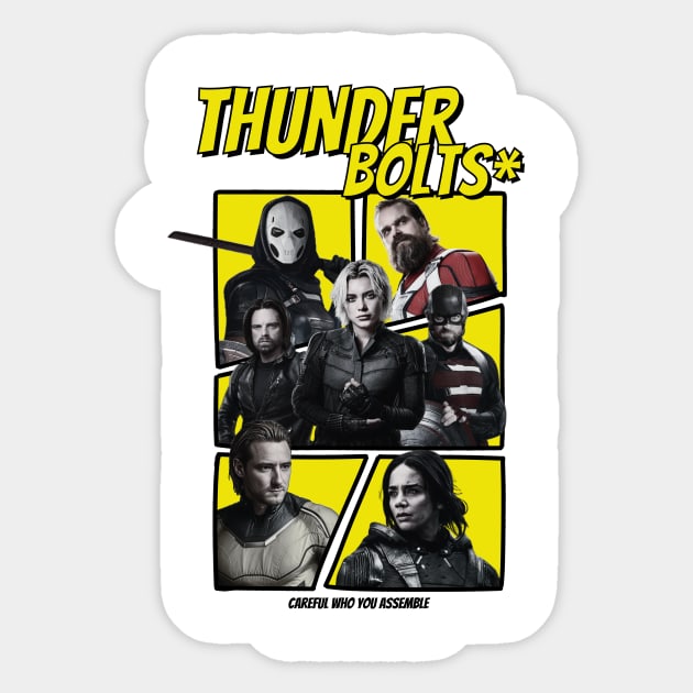 Thunderbolts "Comic style" - Thunderbolt - Sticker | TeePublic