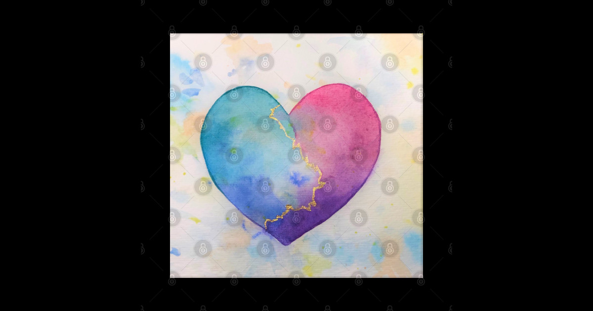 Heart Fault Line - Heart - Sticker | TeePublic