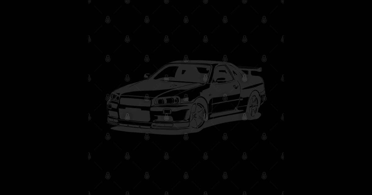 Nissan Skyline r34 gtr - Skyline Gtr R34 - Sticker | TeePublic