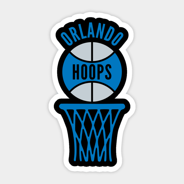Retro Orlando Hoops Logo - Orlando Basketball - Sticker | TeePublic