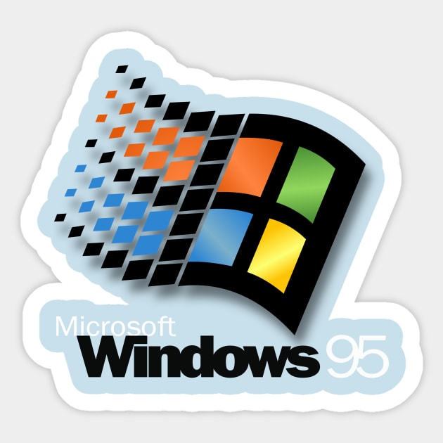 Windows 95 Logo - Microsoft - Sticker | TeePublic