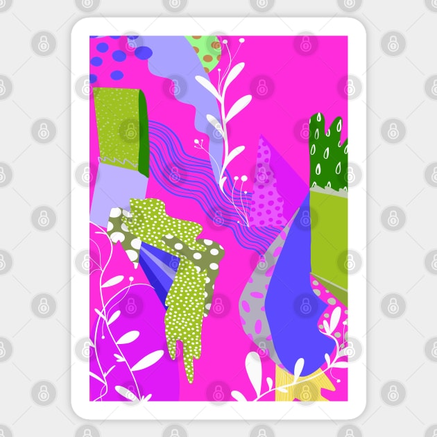 Pink Abstract Art - Abstract - Sticker | TeePublic