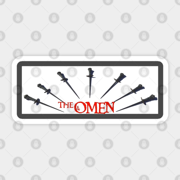 The Omen Daggers - The Omen Movie Art - Sticker | TeePublic
