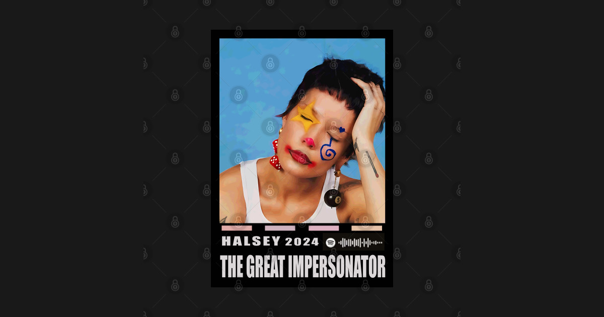 abum cover - halsey - THE GREAT IMPERSONATOR - Halsey - T-Shirt | TeePublic