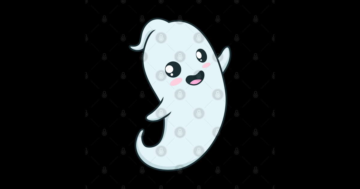 Cartoon Kawaii ghost - Kawaii Ghost - Sticker | TeePublic