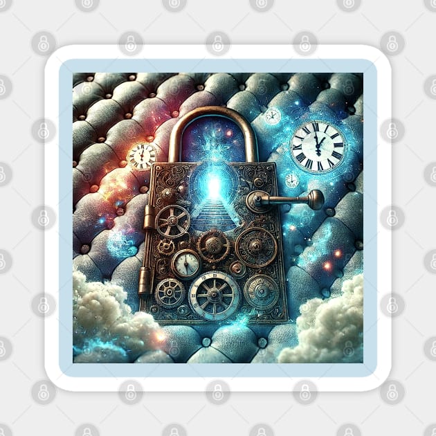 time lock door 2024 tileartwork - Time Lock Door - Magnet | TeePublic