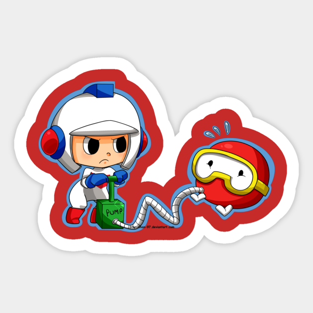 Dig Dug art - Arcade Games - Sticker | TeePublic